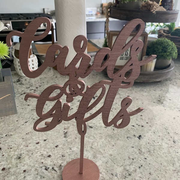 BEST SELLER! Cards and Gifts Sign - Party Signage - Gold, Silver or DIY ...