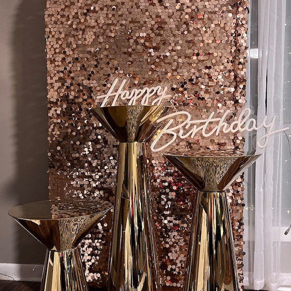 Gold Cocktail Table Bar Table Stand Pedestal Table Events Decorative ...