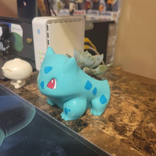 Painted Bulbasaur and Oddish Planters With Live Succulents/cacti (two ...