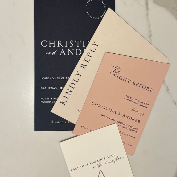 Caroline | Wedding Invitation Suite - Etsy