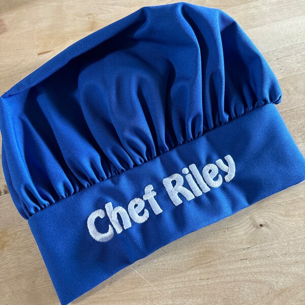 Personalized Kids Chef Hat Embroidered With Your Text or Name, Kids ...