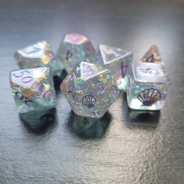 MO PEARL Dnd Dice Set, D20 Polyhedral Dice Set - Ocean Dungeons and ...