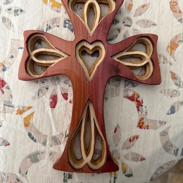 Easter Cross Intarsia Pattern Segmentation Scroll Saw Pattern Bandsaw ...