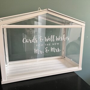 Cards and Well Wishes Decal Wishing Well Decal Glass Decal - Etsy