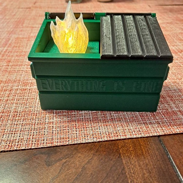 Flickering LED Dumpster Fire - Etsy