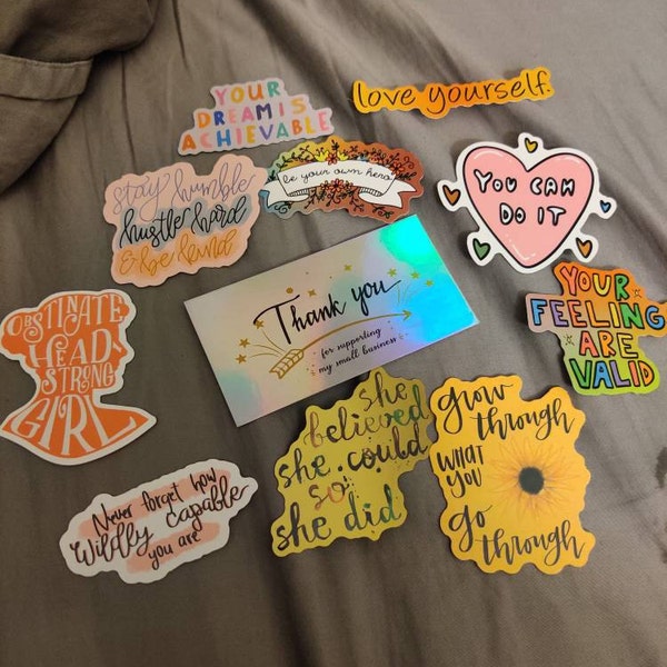 Positive Affirmations Sticker Bundle, Empower Sticker Pack 5,10,20,50 ...