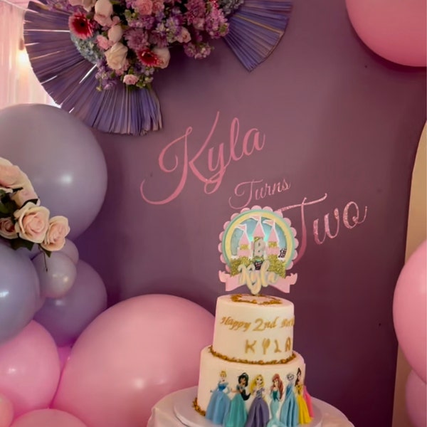 Princess Castle Cake Topper With LED Light Cake Topper Princess ...