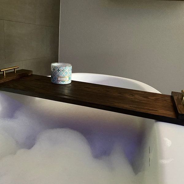 Rustic Bathtub Tray - Customizable - Etsy