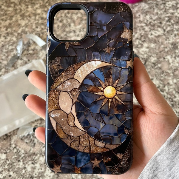 Moon and Stars Phone Case, Celestial Phone Cover Magsafe Compatible ...