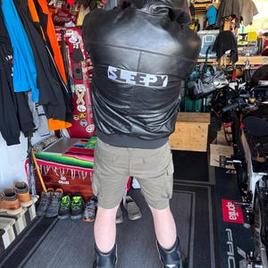 Men’s Gothic Cyberpunk Hooded Duster Coat – Black Cotton Sleeveless ...