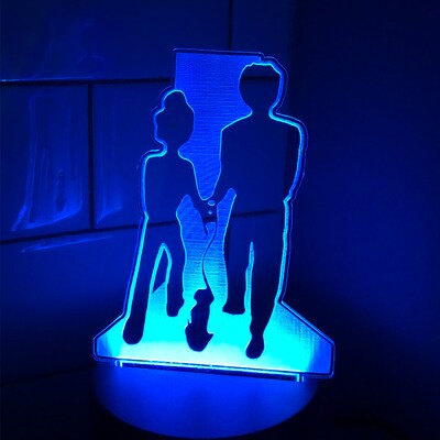 Custom LED Acrylic Light LED Sign LED Lamp Drawing From Photo - Etsy