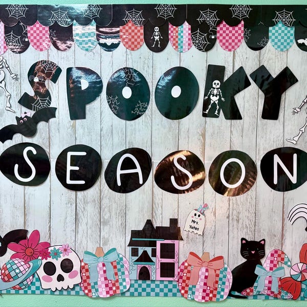 Halloween Bulletin Board Kit - October Classroom Decor - Very Cutesy ...