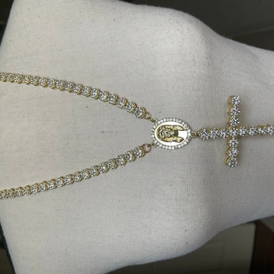 Sterling Silver Ice Out Cz Small Cross Drop Dangle Huggie Hoop Earrings ...