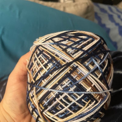 Dragonfly in Amber Blue, Gold, Yellow, White Merino Nylon Yarn ...