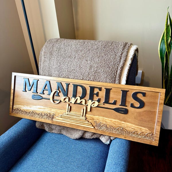 Personalized Sasquatch Wood Sign, Custom Carved Cabin Gift Man Cave ...