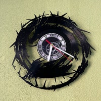 Music Notes Vinyl Wall Clock, Piano Wall Art, Music Wall Decor, Piano ...