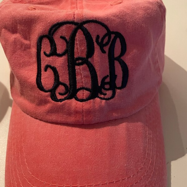 Ladies' Monogram Baseball Cap - Custom Color Hat and Embroidery. - Etsy