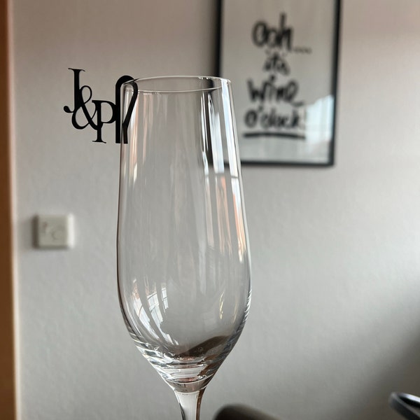 Personalized Drink Toppers, Unique Wine Charms for Couple, Custom ...