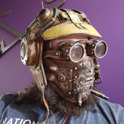 Leather Post Apocalytpic Mask Wastelander Mask Biker Mask Leather Face ...