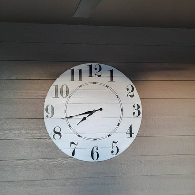 The Addison Farmhouse Clock Rustic Clock Oversized Wall - Etsy