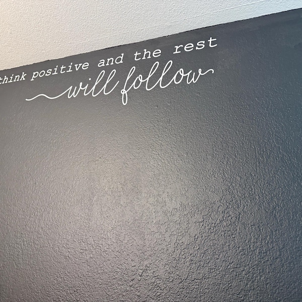 Wall Decals Inspirational Decor Sticker Think Positive Motivational ...