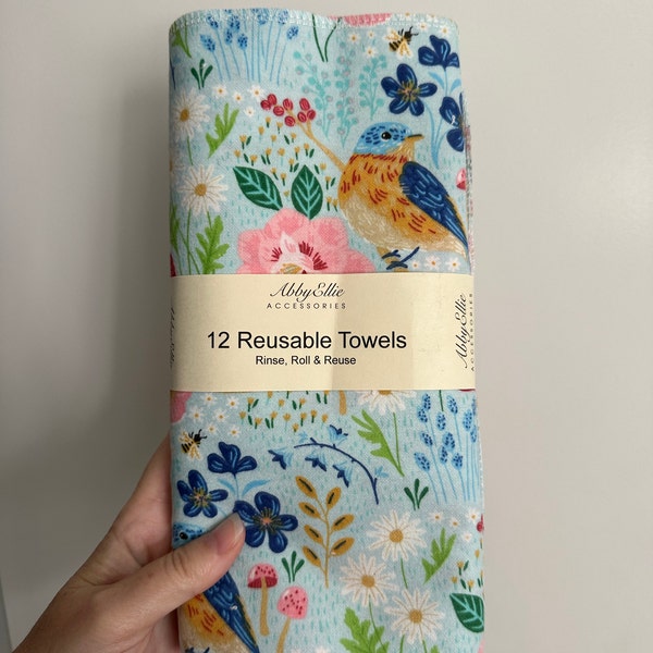 Paperless “paper” Towels 12- 10”x14” 1- Ply / Eco-friendly Kitchen ...