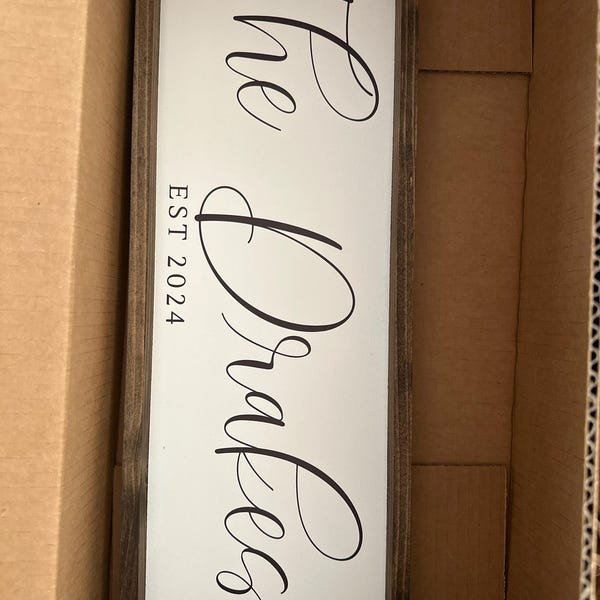 Photo Wood Framed Sign | Wood Framed Picture Signs | Family Photo ...