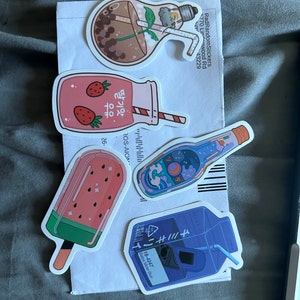 Aesthetic Drink Korean and Japanese Style Stickers for Laptops ...