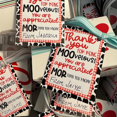 Staff Team Employee Teacher Appreciation Printable Gift Tags, Moovelous ...