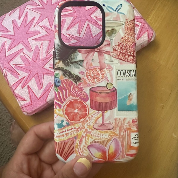 Coastal Coquette Collage Phone Case, Preppy and Cute Collage, iPhone 16 ...