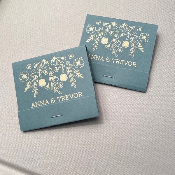 Personalized Matchbooks Custom Roses Design - Wedding Favor Matches ...