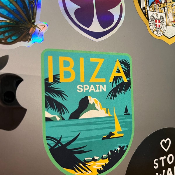 Ibiza Spain 3" Vinyl Sticker Decal for Luggage, Waterbottle Laptop ...