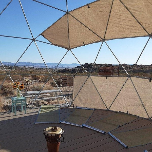 16 Ft Geodesic Dome Outdoor Aviary, Flight Cage, Animal Pen With Avian ...