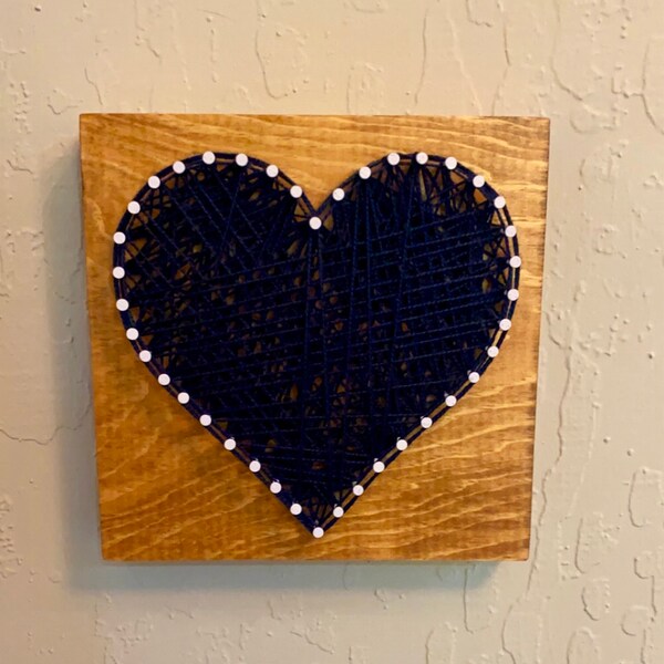 Heart String Art Wooden Sign - Valentine's Day Decor - Etsy
