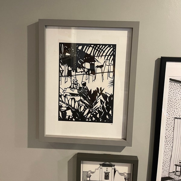 Linocut Print 'waverley 1'. Lino Artists Print of Edinburgh Waverley ...