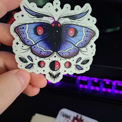 Sternennacht Metalmark Motte Transparent Sticker - Etsy