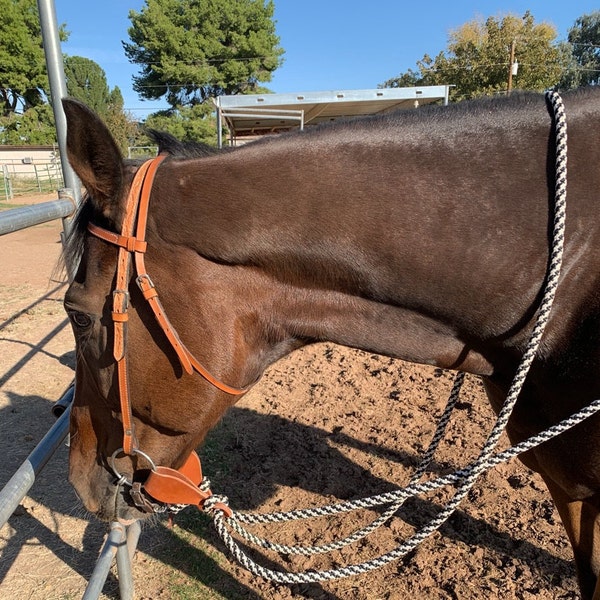 Custom Mecate Reins With Slobber Straps, Yacht Rope Mecate, Mecate Rein ...