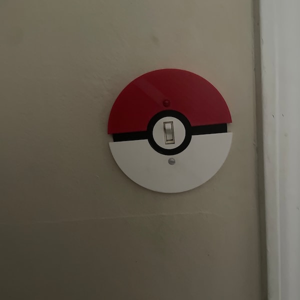 Pokemon Pokeball Light Switch Cover – Kids Room Decor, Gaming Nursery ...