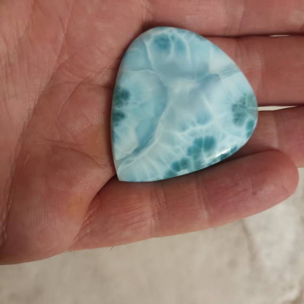 Beautiful Blue Color Larimar Gemstone, Top Grade Quality Natural Cabochon Larimar, Unique Pieces ...