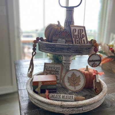 BUNDLE // Classic Fall Tier Tray Decor Bundle // Autumn Tier - Etsy