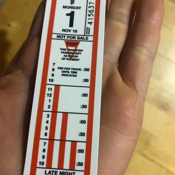 SF MUNI Transfer Die Cut Sticker - POP: Proof of Purchase - Bus ...