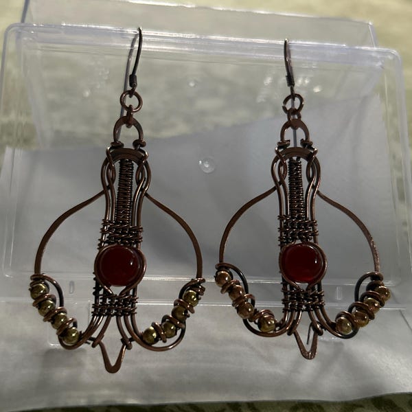 Copper Ruby Zoisite Cuff Bracelet Copper Wire Wrapped Gemstone Bangle ...