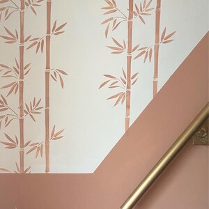 Bamboo Pattern Stencil, Bamboo Home Decor, Large Painting Stencil ...