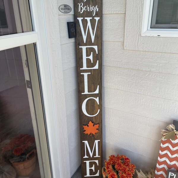 WELCOME Sign With Interchangeable Designs / Personalized WELCOME Sign ...
