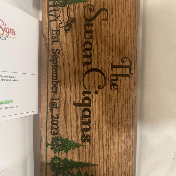 Carved Last Name Name Sign | Address Sign for House | Custom Business ...
