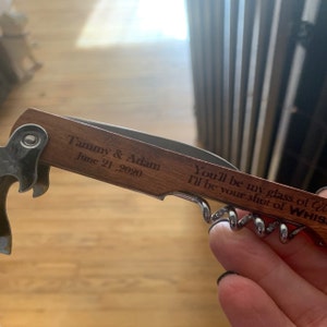 Engraved Corkscrew Wedding Favors, Custom Corkscrew Wine Openers ...