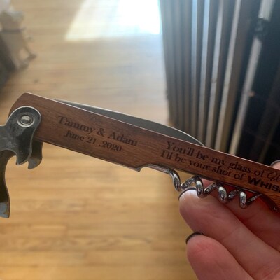 Engraved Corkscrew Wedding Favors, Custom Corkscrew Wine Openers ...