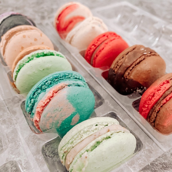 Macaron Box Assorted Flavors 10 Macaron Cookies Gift Box Macaroons ...