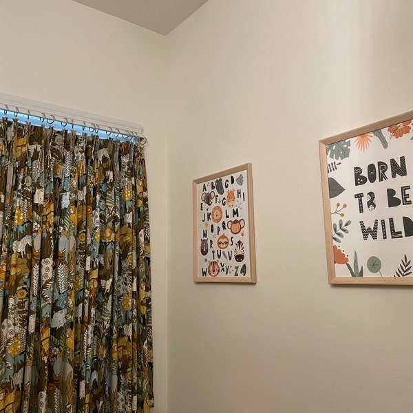 Safari Alphabet Letters Print - ABC Chart - Jungle Animal Nursery Decor ...