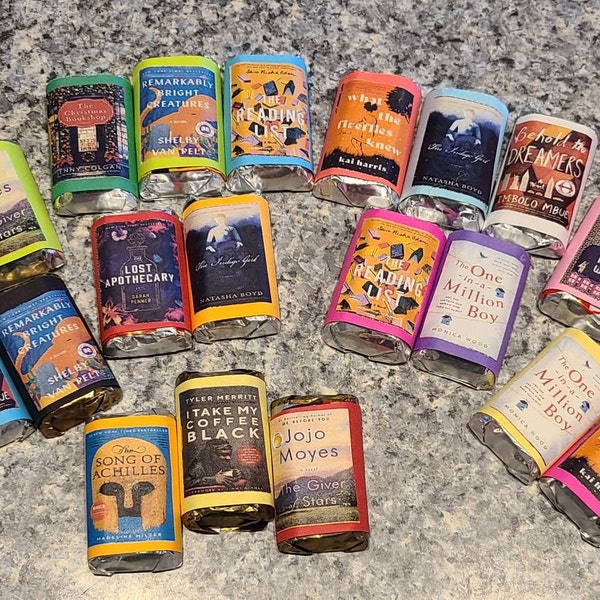 24 Adult/young Adult Book Literary Hershey Miniature Wrapped Candy Bars ...